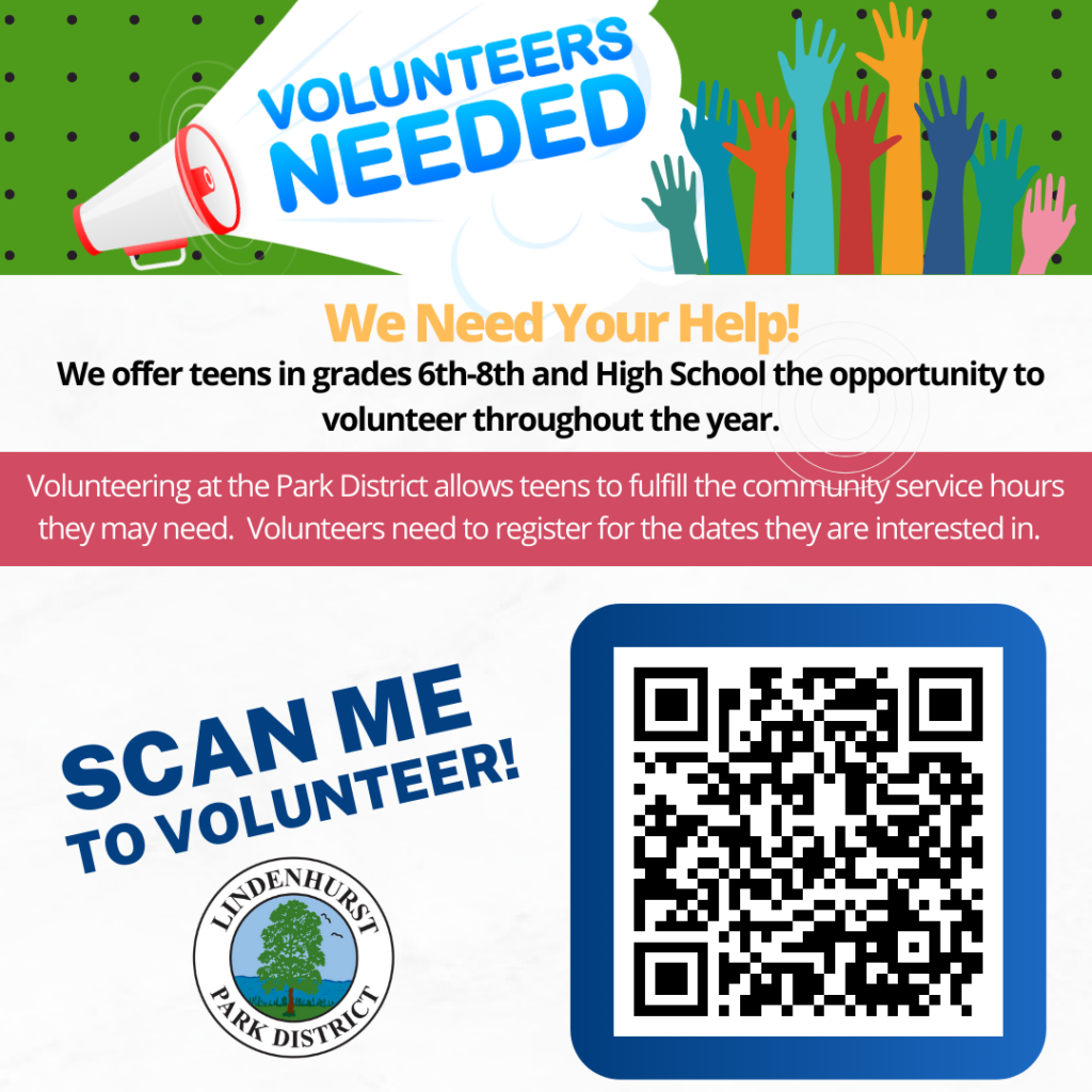 Volunteers Needed! | Lindenhurst Park District